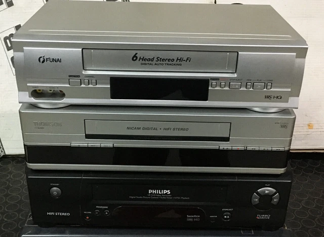 LOTTO 3 VIDEOREGISTRATORI Vhs Philips + Funai + Thomson - Usati Da ...