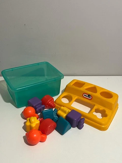 VINTAGE LITTLE TIKES Shape Sorter Aquarium 12 Piece Fish Toddler Toy ...