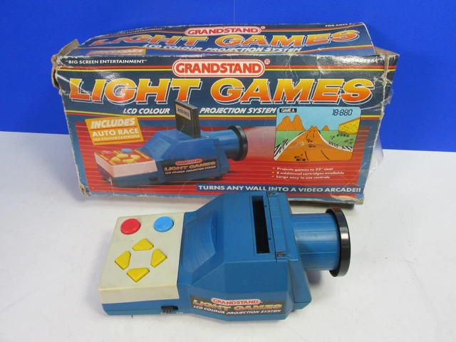 VINTAGE GRANDSTAND LIGHT GAMES LCD COLOUR PROJECTION SYSTEM 1989 ...