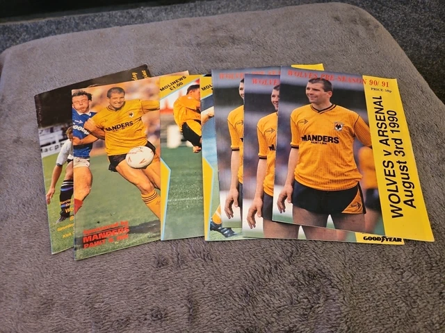 WOLVES FC HOME Football Programmes 1989-1990 (Lot Of 11) £1.00 ...