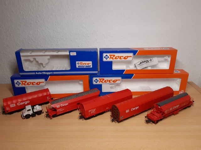 DB CARGO SET Güterwagen 5 Stück * ROCO * PIKO * Eisenbahn H0 * Unimog ...