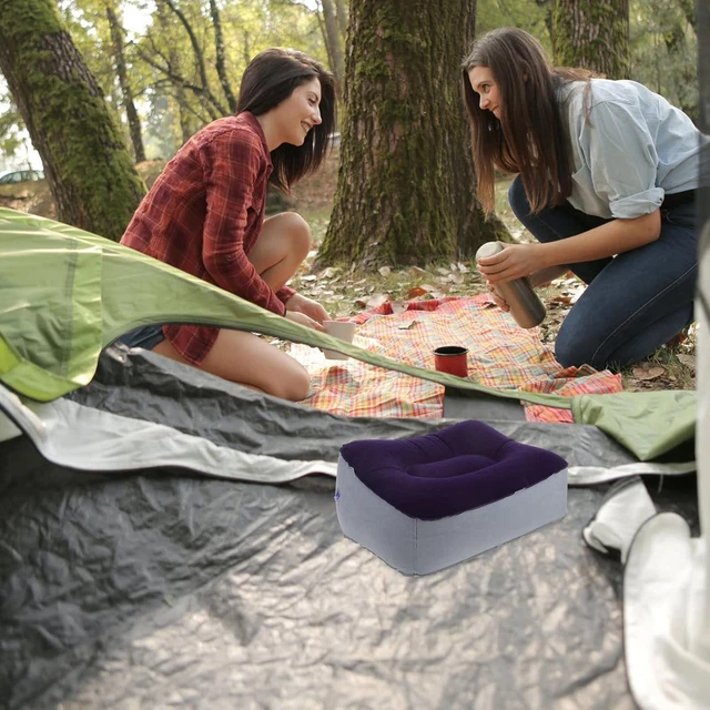 OPERITACX INFLATABLE FOOT Rest Pillow Flocking Pvc Travel Footstool for ...