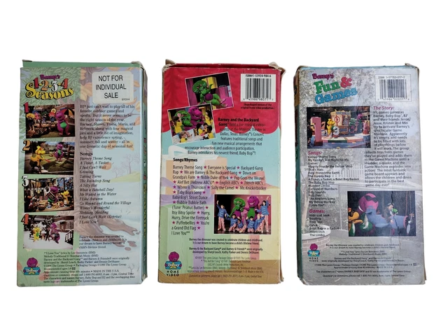 BARNEY VHS CLASSIC Collections: 1-2-3-4 Seasons, Fun & Games, In ...