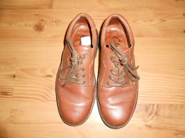 CLARKS MENS CLASSIC Tan Leather Shoes Commando Soles Size 7 Immaculate ...