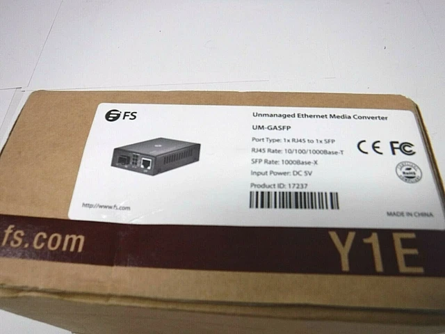 FS UM-GASFP UNMANAGED Ethernet Media Converter £24.33 - PicClick UK
