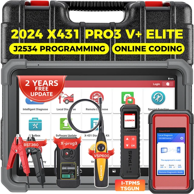 2024 LAUNCH X431 PRO3S V+ ELITE Pro 5 Diagnostic Tool J2534 Programming ...