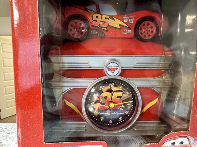 DISNEY PIXAR CARS Movie Lightning McQueen Coin Bank Alarm Clock 1st ...