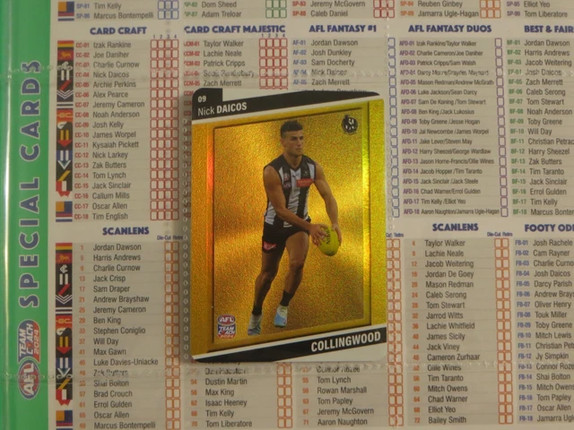 AFL TEAMCOACH 2024 Gold Card Nick Daicos G-09 Code Unused $20.00 ...
