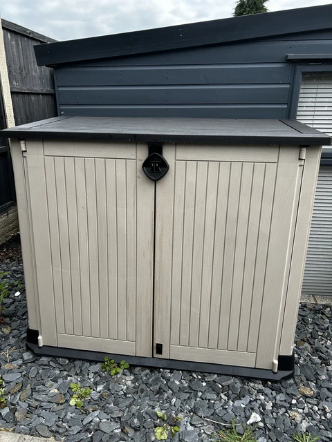 KETER STORE IT Out Midi 880L Garden Storage Box - Beige Brown £65.00 ...