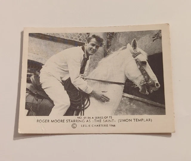 THE SAINT, ROGER Moore as Simon Templar , Somportex , 1966 base card ...