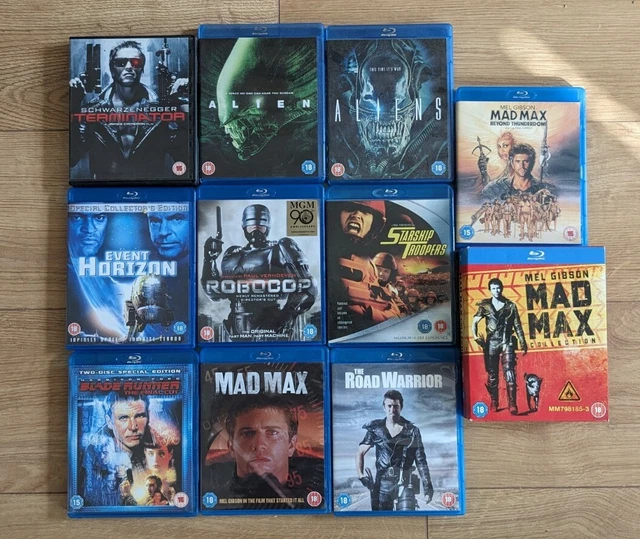 13 SCI-FI BLU-RAY Films Terminator Aliens Mad Max Event Horizon RoboCop ...