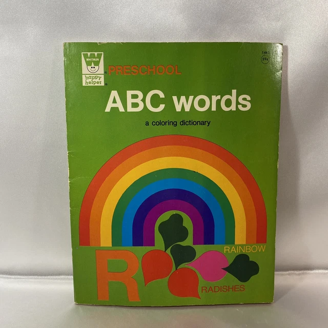 VINTAGE COLORING BOOK ABC Words Coloring Dictionary 1963 Color ...