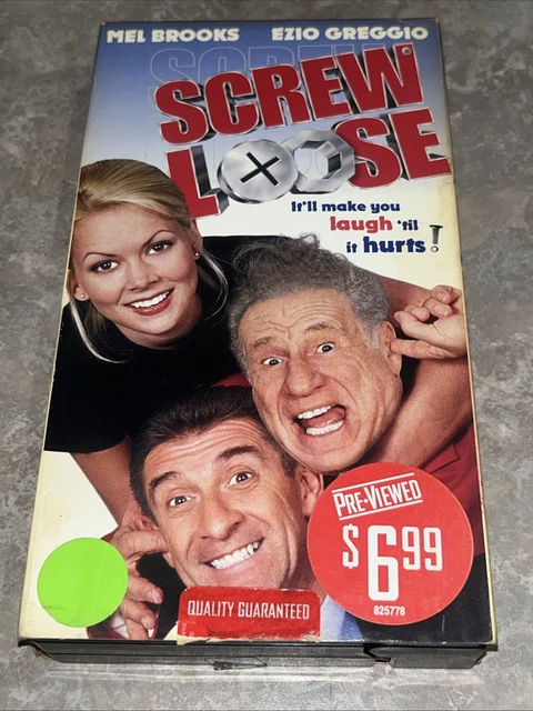 SCREW LOOSE VHS VIDEO MEL BROOKS, JULIE CONDRA **BLOCKBUSTER**TESTED ...