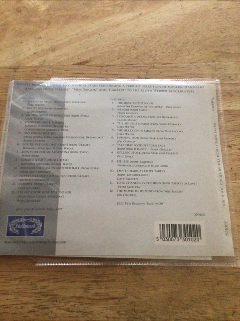 VARIOUS - GREAT Songs From The Musicals - Original 2 CD Album & Inserts ...