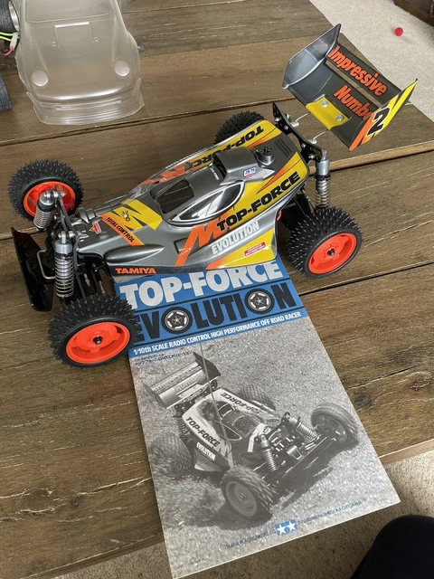 VINTAGE TAMIYA TOP Force Evolution Unused C/W Dynatec Motor RC Car ...