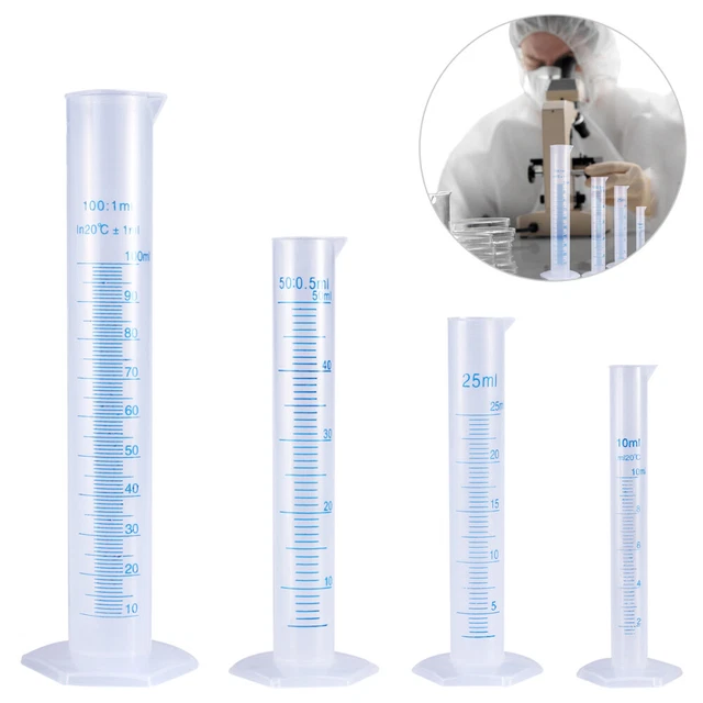 MEASURING CYLINDER EXPERIMENT Precise Plastic Beaker Measuring Tube ...