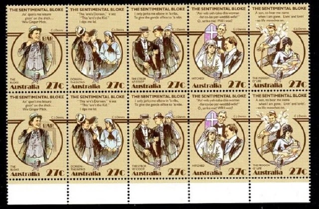 1983 AUSTRALIA - Australian Folklore - The Sentimental Bloke Block of ...