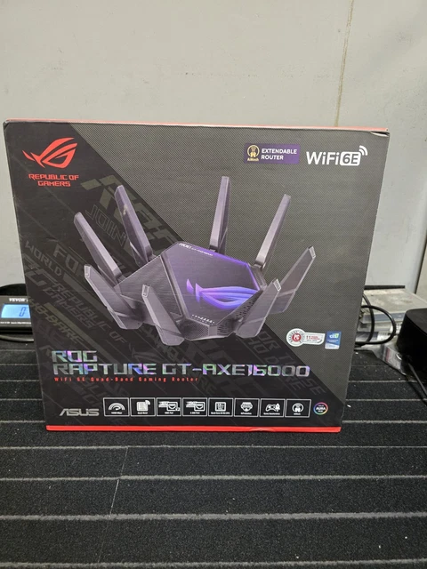 ASUS ROG RAPTURE GT-AXE16000 Quad-Band Wi-Fi 6E Gaming Router $305.00 ...