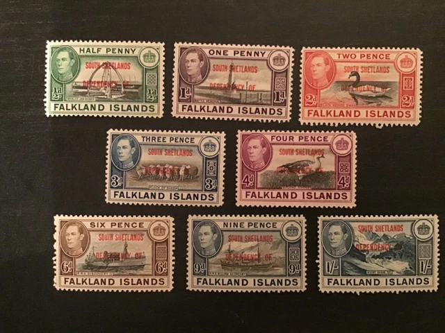 FALKLAND ISLANDS DEPENDENCIES South Shetlands 1944 mint set £6.00 ...