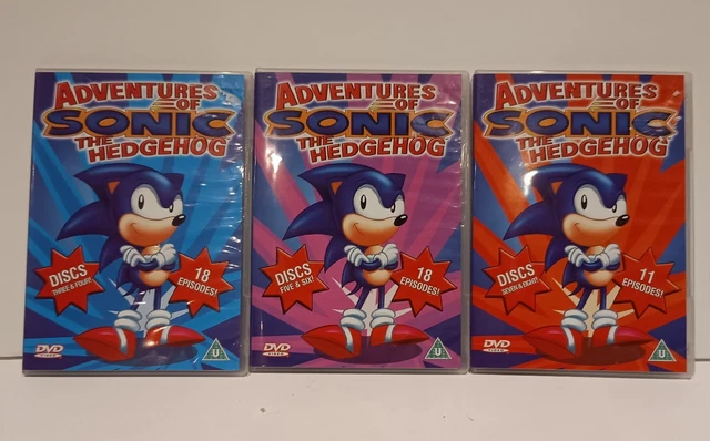 ADVENTURES OF SONIC the Hedgehog dvd Set Discs 3,4,5,6,7,8 £31.92 ...