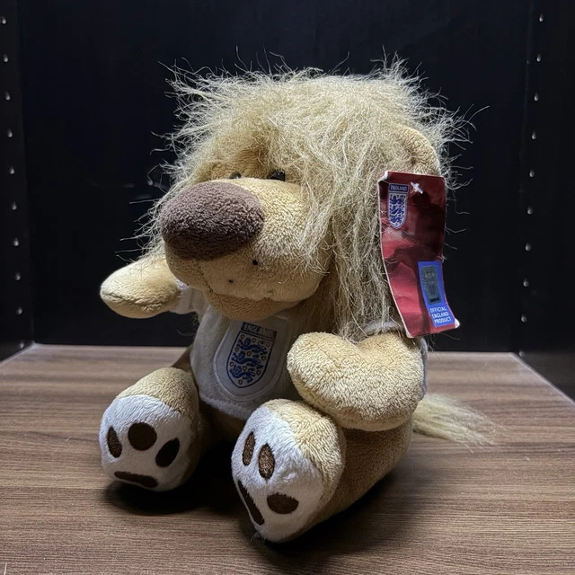 OFFICIAL 2010 ENGLAND Football Three Lions Soft Toy Lion 8” Plush ...