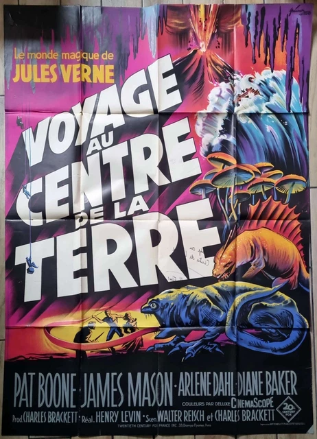 AFFICHE CINÉMA ORIGINALE : Voyage au centre de la Terre de Henry Levin EUR 150,00 - PicClick FR