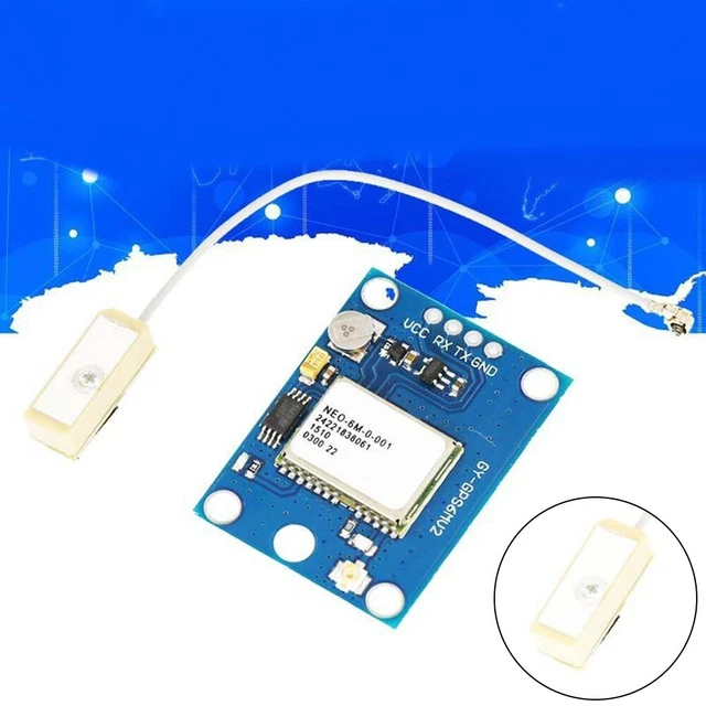 GPS MODULE WITH Ceramic Edged NEO-6M Board Universal Power Supply With ...
