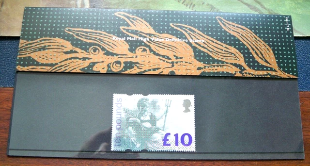 ROYAL MAIL PRESENTATION Pack High Value Definitive Stamp - Ten Pounds ...