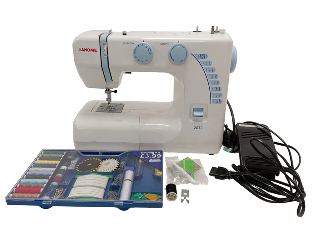JANOME 2032 ELECTRIC Sewing Machine White Colour With Case And ...