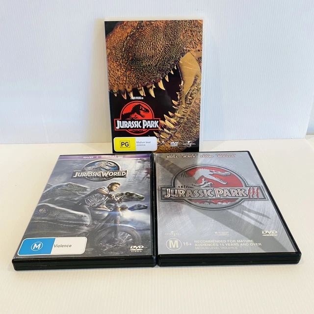 JURASSIC PARK DVD Bundle x3 Jurassic World Adventure Region 4 VGC ...