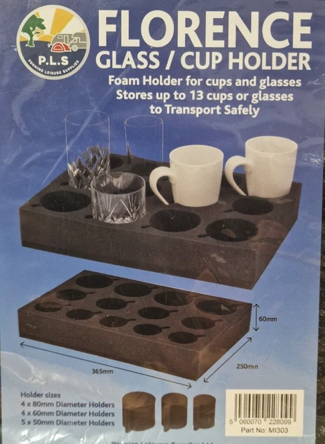 FOAM CUP GLASS Mug Holder Storage Caravan Motorhome VW Camper Van £12. ...