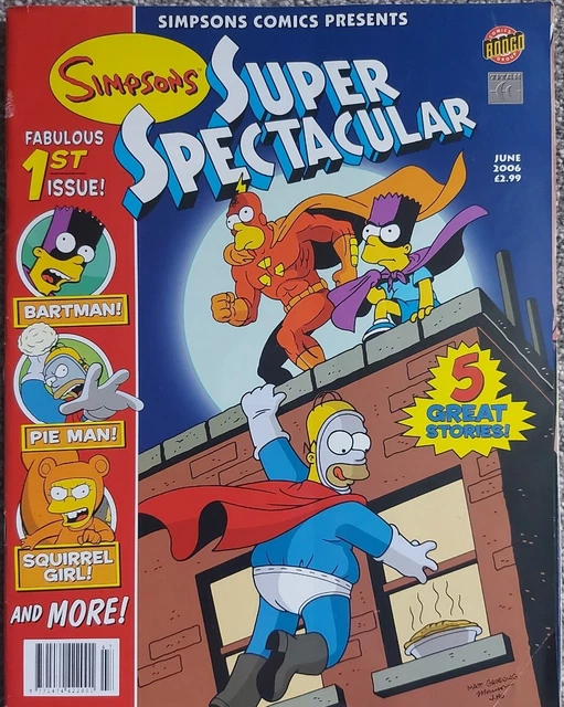 SIMPSONS MAGAZINE 1ST Issue, Super Spectacular, 5 Stories, Colour, Pre ...