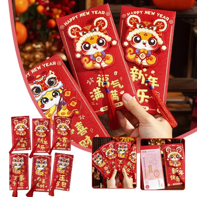 2025 YEAR OF the Snake Red Packet Snake Cartoon New Year Red Packet ...