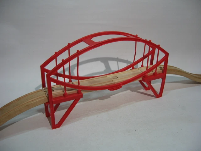 LARGE BRIDGE FITS Wooden Train Track Set ( RED ) ( Fits Brio Thomas ...