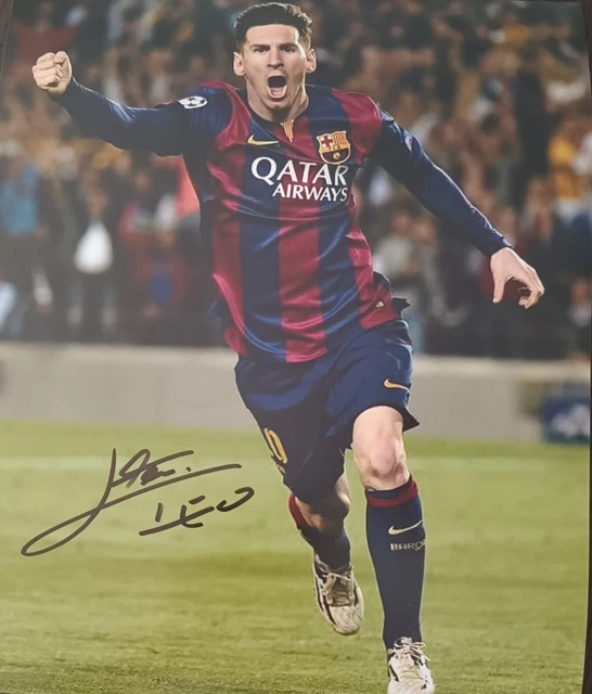 AUTÓGRAFO ORIGINAL LEO MESSI "F.C BARCELONA" COA !!!!! EUR 130,00 ...