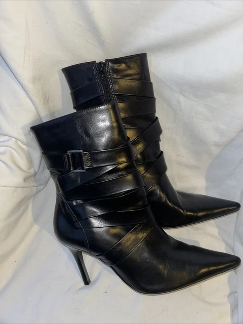 LOVELY LADIES Faith Black Leather Ankle Boot Size UK 6 £14.99 - PicClick UK