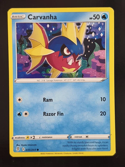 POKEMON CARVANHA 035/203 Common Non Holo Evolving Skies EUR 0,81 ...
