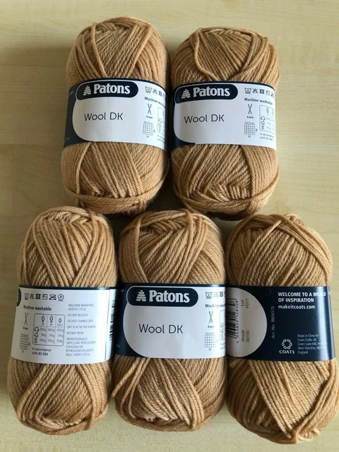 PATONS WOOL DK (100% Schurwolle), 5 x 50g, Neuware !!! EUR 27,00 ...