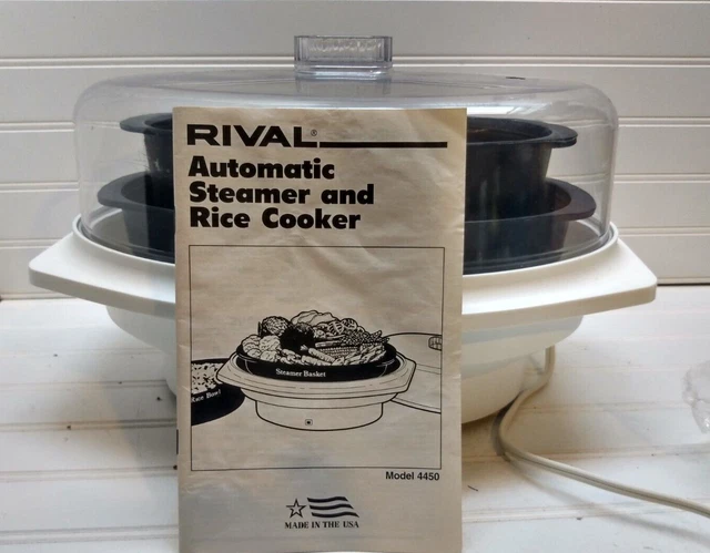 RIVAL FULLY AUTOMATIC Food Fish Vegetable Steamer Lid & Rice Cooker ...