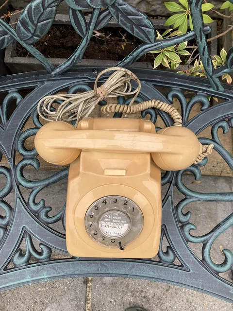 VINTAGE BT GPO Rotary Dial Cream Telephone 8746G £15.00 - PicClick UK
