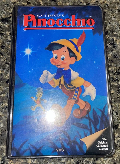 PINOCCHIO 1985 VHS Walt Disney Black Diamond 239V Puffy Clamshell Very ...