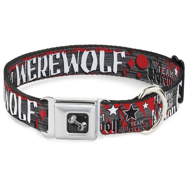DOG COLLAR BONE Team Werewolf WIDE-Small 13-17" (US IMPORT) £27.07 ...