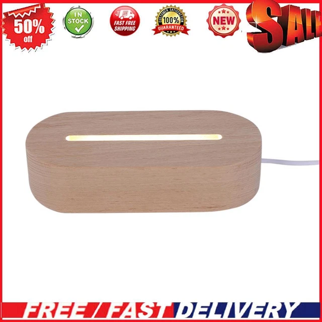 OVAL DISPLAY PEDESTAL - LED Lights Display Base with USB (White Light ...