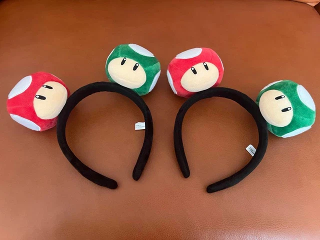 USJ NINTENDO SUPER Mario 1UP Mushroom Plush Headband Set £36.07 ...