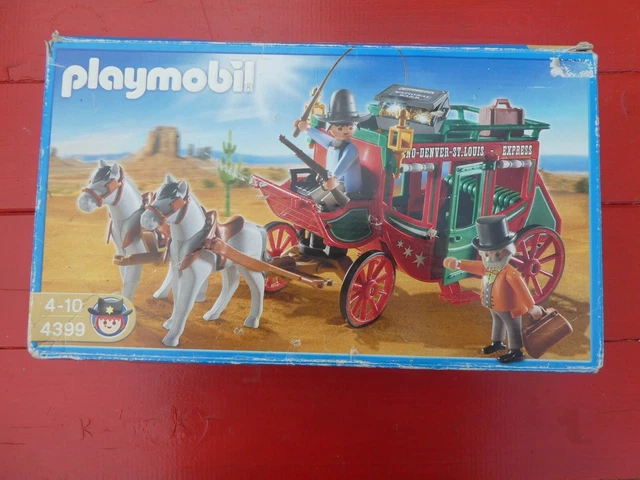 PLAYMOBIL BOX 4399/ Boite Vide Western Cowboy Dilignence Vintage EUR 7 ...