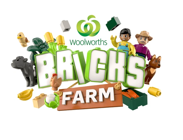 WOOLWORTHS FULL COMPLETE Set 40 Woolies Farm Bricks Brick Farmer ...
