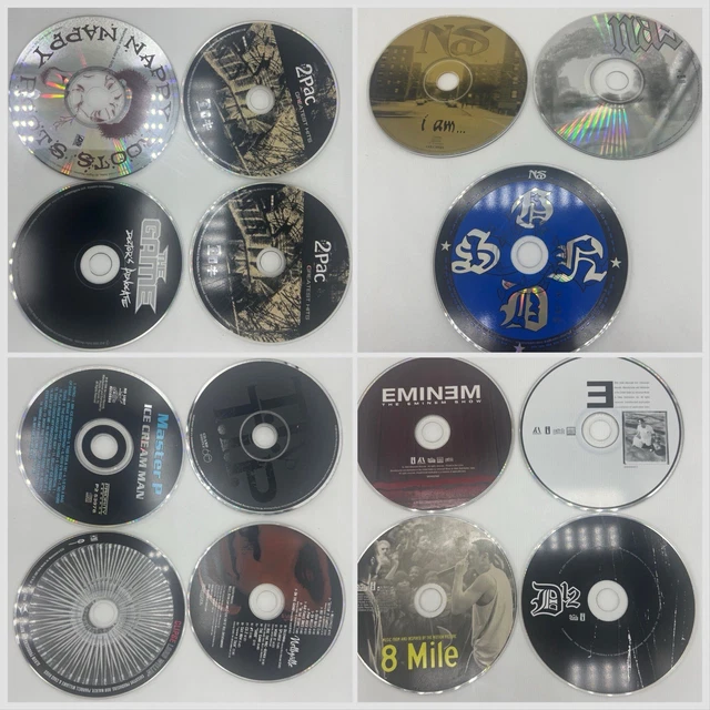 RAP HIPHOP CD Lot 15 CDs Tested Nas 2pac Eminem Master P Nappy Roots ...