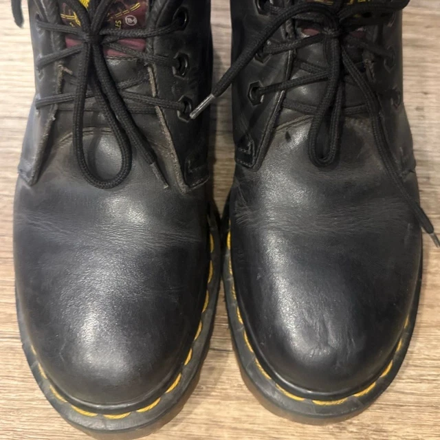 DOC DR MARTENS 8057 Boot Made in England Chukka Ankle Boots Black Leather Vtg 90 £81.78 ...