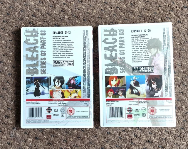 BLEACH- SERIES 01 part 1 and 2 Manga Anime- UK R2 DVD 5 discs EUR 14,15 ...