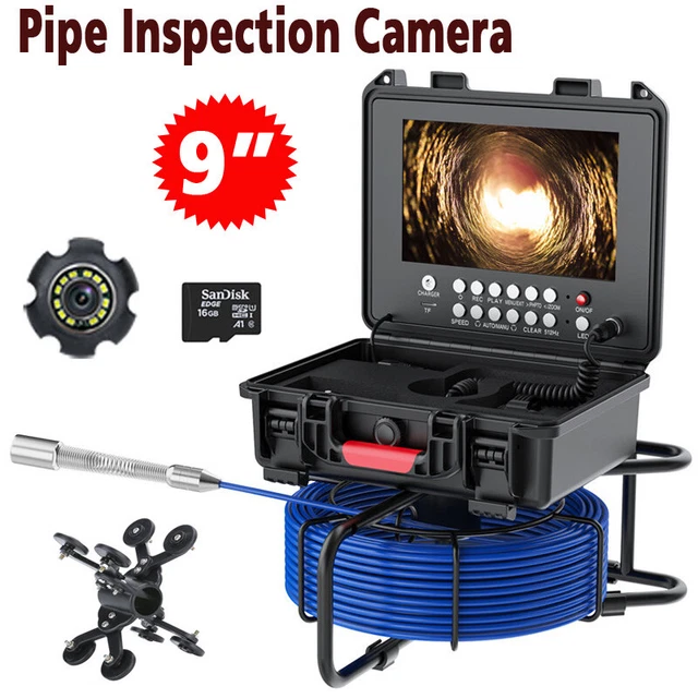 9& MONITOR DRAIN Sewer Endoscope 512HZ Signal Self-Leveling Pipeline ...